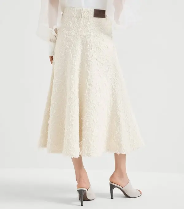 Brunello Cucinelli Denim Midi Skirt