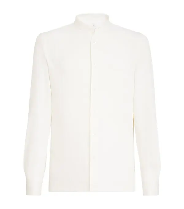 Brunello Cucinelli Linen-cotton Chevron Shirt