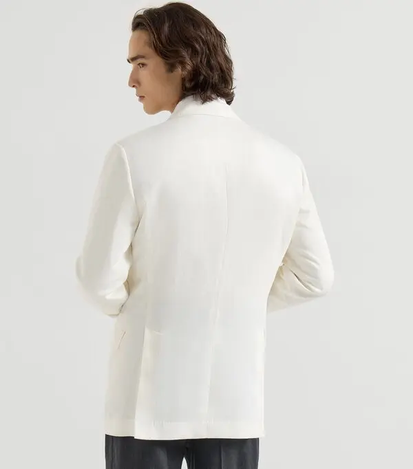 Brunello Cucinelli Délavé Silk And Linen Twill Blazer