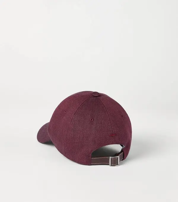 Brunello Cucinelli Linen-wool Baseball Cap - Red