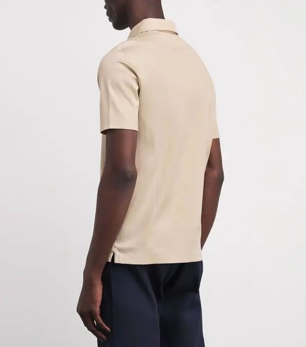 Paul & Shark Aqua Touch Cotton Interlock Polo Shirt - Beige
