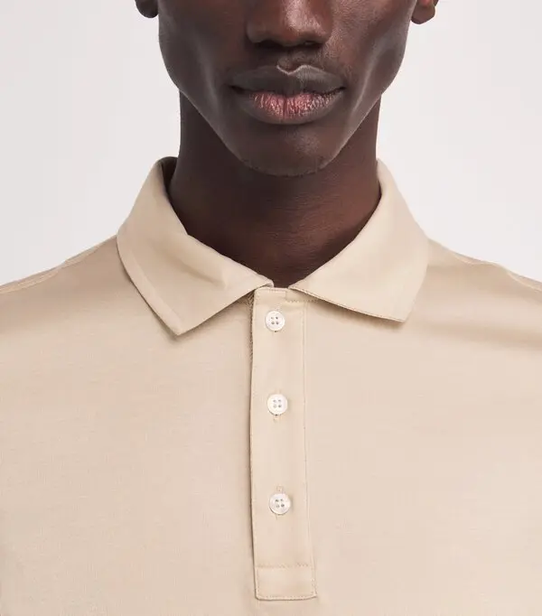 Paul & Shark Aqua Touch Cotton Interlock Polo Shirt - Beige