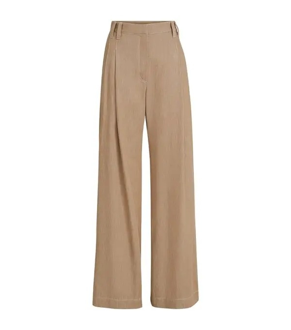Brunello Cucinelli Pleated Wide-leg Jeans