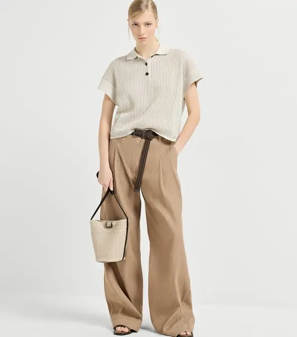 Brunello Cucinelli Pleated Wide-leg Jeans