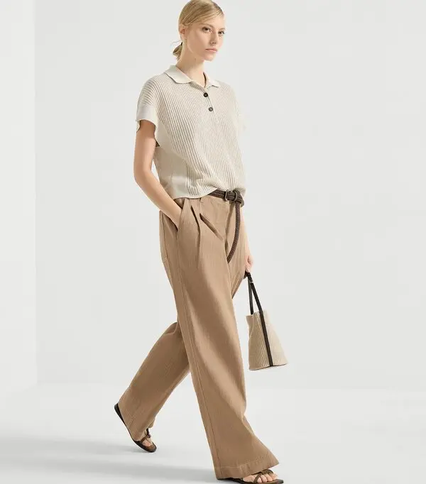Brunello Cucinelli Pleated Wide-leg Jeans