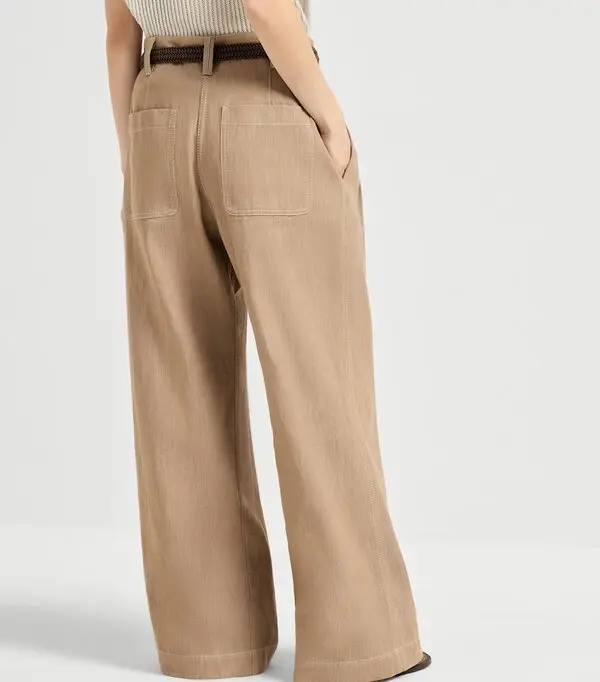 Brunello Cucinelli Pleated Wide-leg Jeans