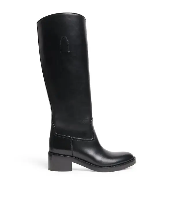 Brioni Leather Knee-high Boots