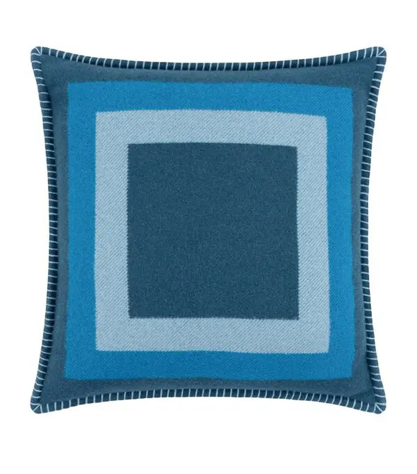BEGG X CO Lambswool-cashmere Valatzu Josef Cushion - Blue