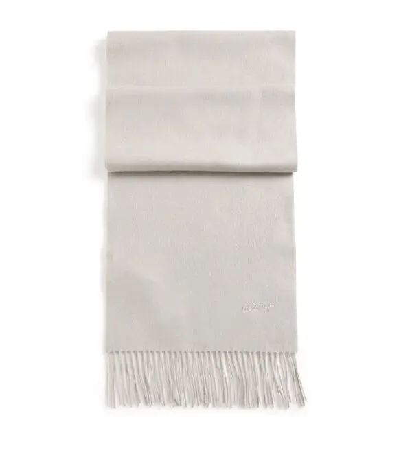 Brioni Cashmere Fringed Scarf - Beige