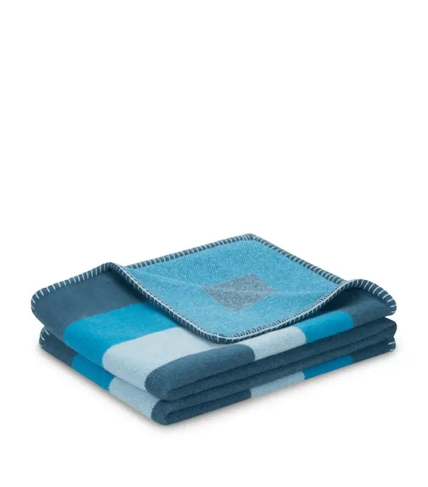 BEGG X CO Lambswool-cashmere Valatzu Josef Blanket - Turquoise
