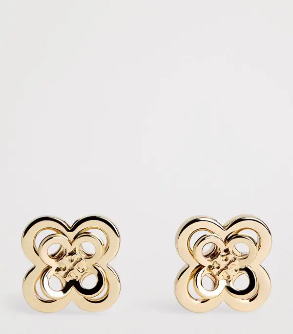 Tory Burch Plated Forget Me Not Stud Earrings - Gold