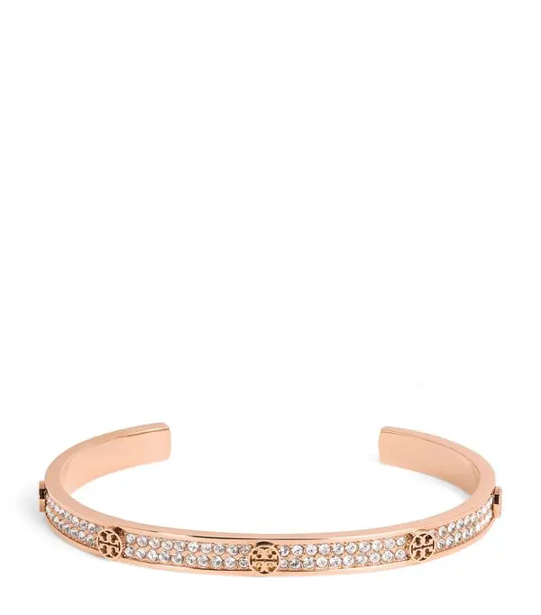 Tory Burch Icon Pavé Cuff Bracelet - Pink