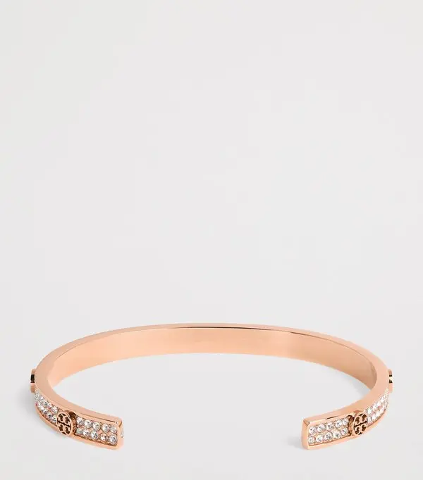 Tory Burch Icon Pavé Cuff Bracelet - Pink