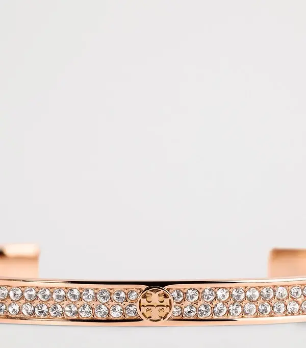 Tory Burch Icon Pavé Cuff Bracelet - Pink