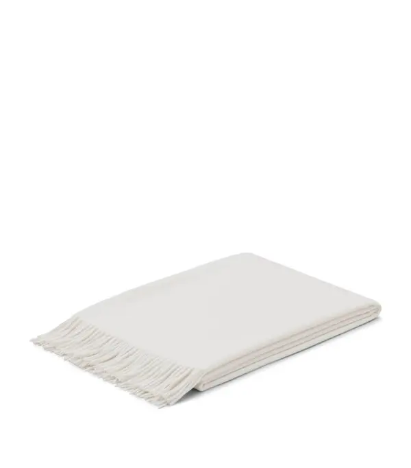BEGG X CO Cashmere Arran Throw Blanket - White