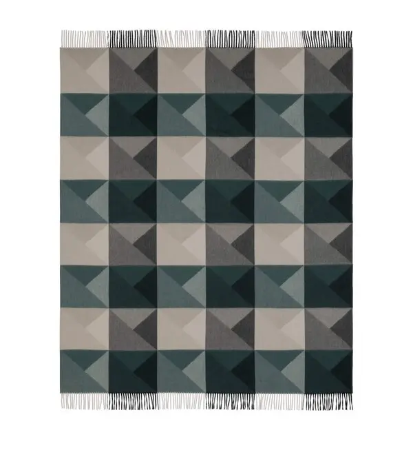 BEGG X CO Cashmere Arran Braque Throw Blanket - Green
