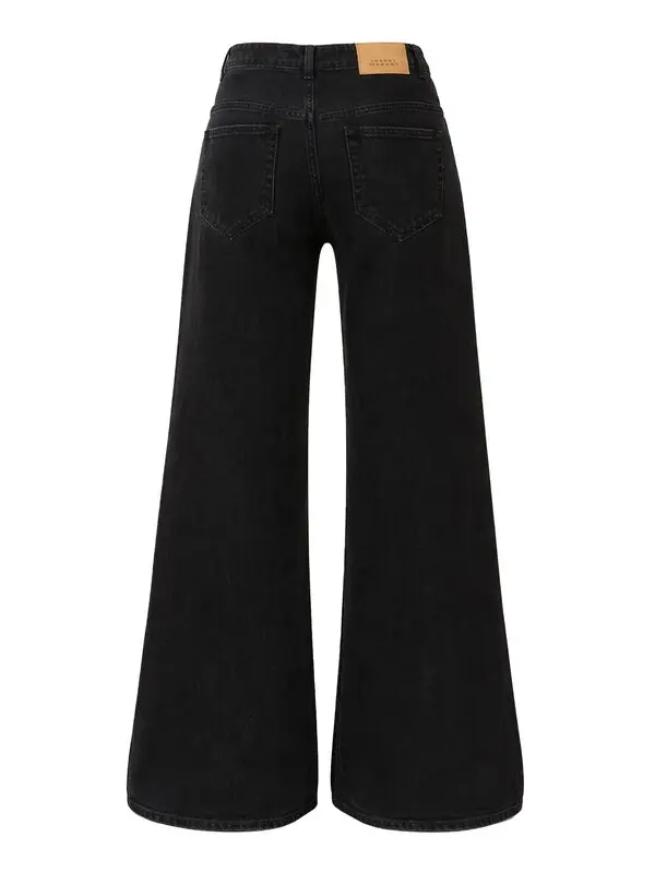 Isabel Marant Lemony Wide Leg Pants - Black