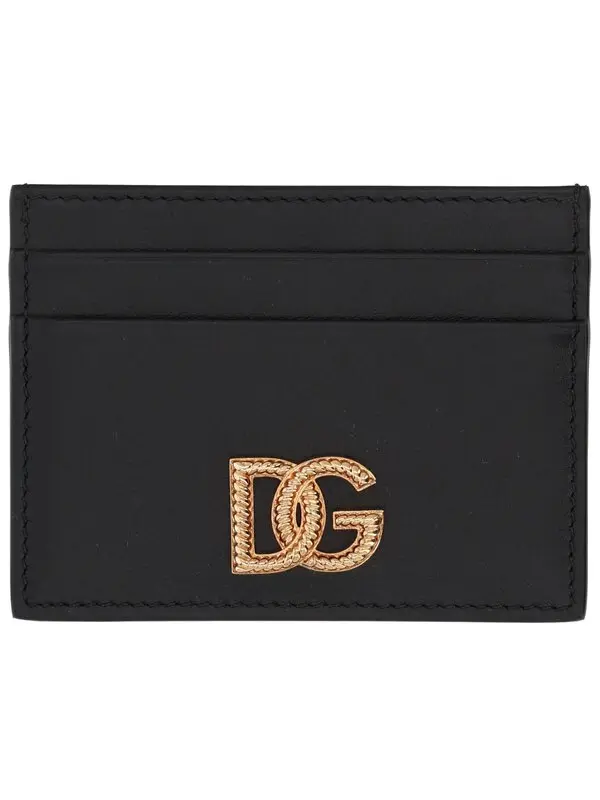 Dolce & Gabbana Leather Card Holder - Black
