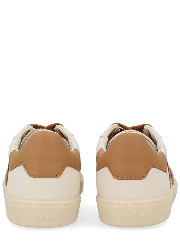 Hogan Leather Low Top Sneakers - Beige