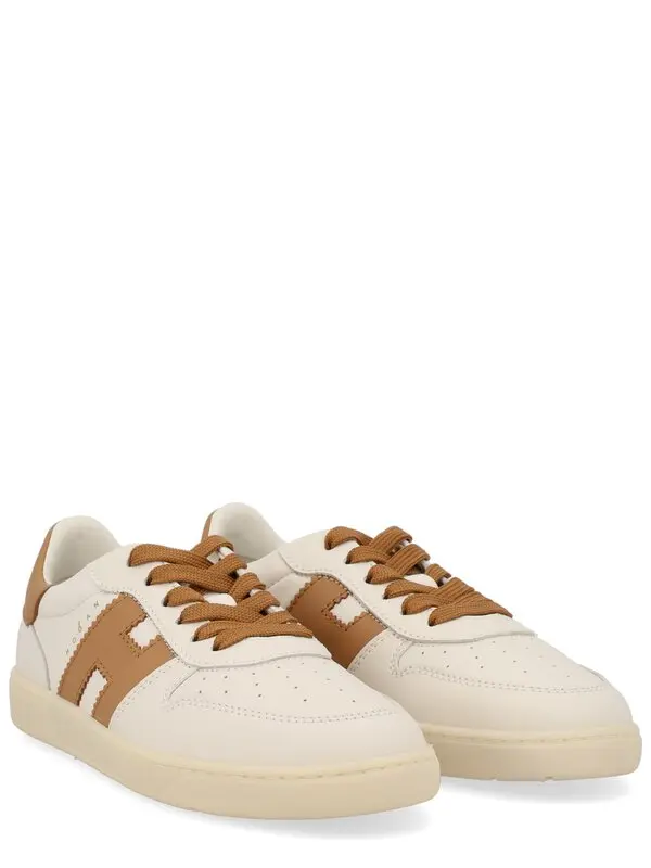 Hogan Leather Low Top Sneakers - Beige