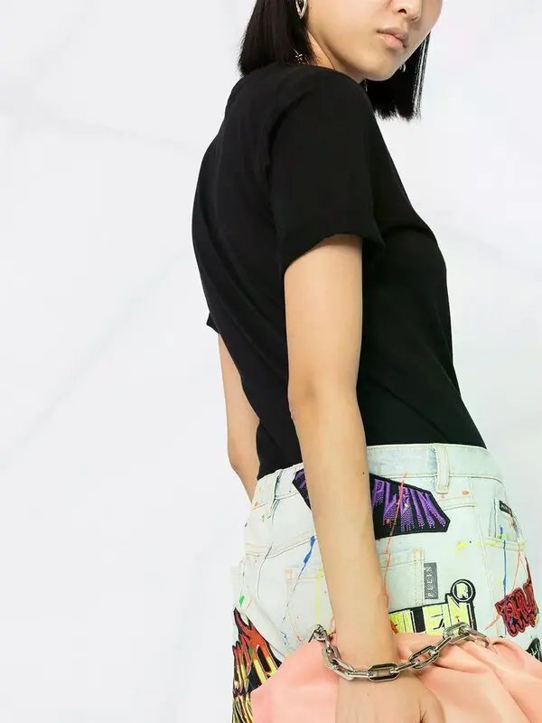 Philipp Plein Logo-patch Paint Splatter Jeans