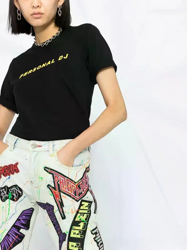 Philipp Plein Logo-patch Paint Splatter Jeans