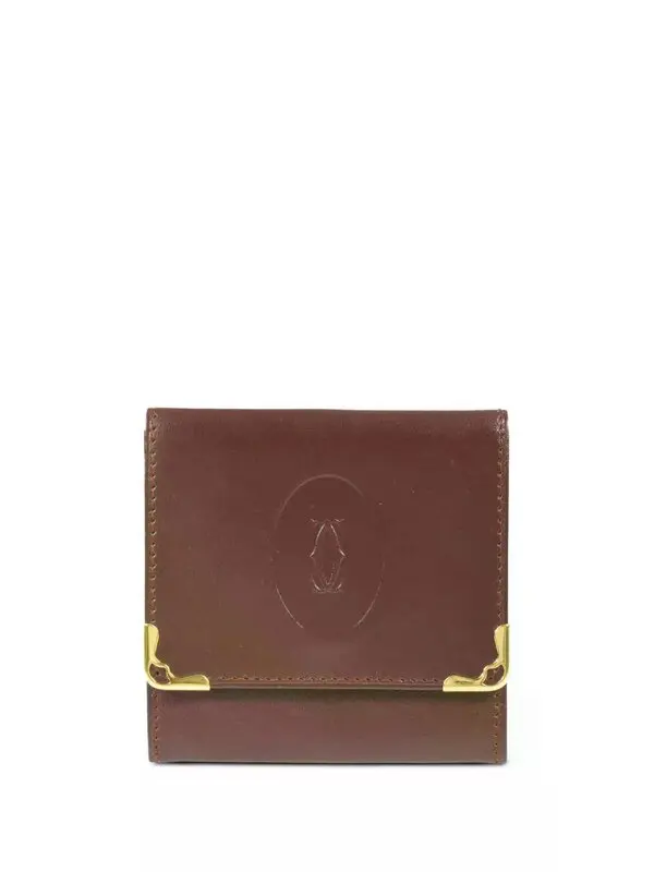 Cartier 1990-2000 Pre-owned Embossed-monogram Coin Purse - Brown