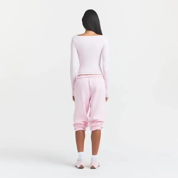 SKIMS Long Sleeve Boatneck Top - Cherry Blossom