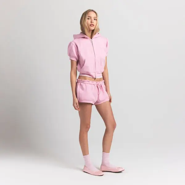 SKIMS Cotton Fleece Bubble Hem Short - Halite