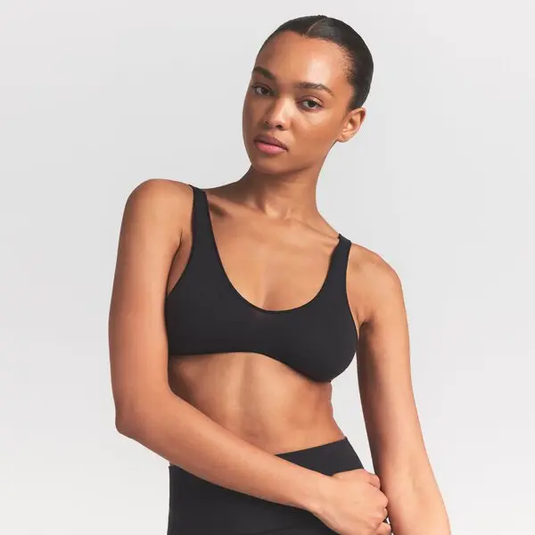SKIMS Wool Rib Bralette - Obsidian