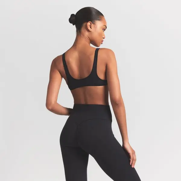 SKIMS Bralette | Pink | Large/xl | Wool Rib - Obsidian