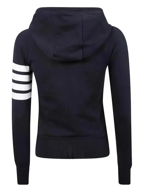 Thom Browne Drawstring Zip Hooded Sweatshirt