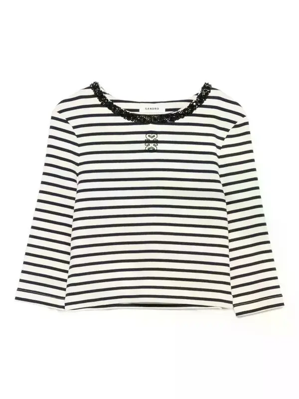 Sandro Striped Pattern Top