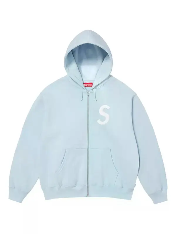 Supreme S Logo Zip-up Hoodie - Blue