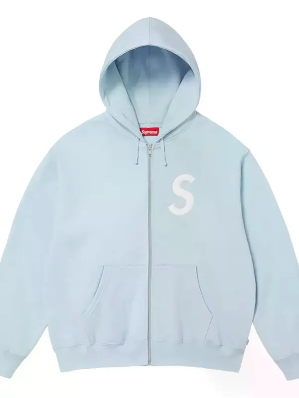 Supreme S Logo Zip-up Hoodie - Blue