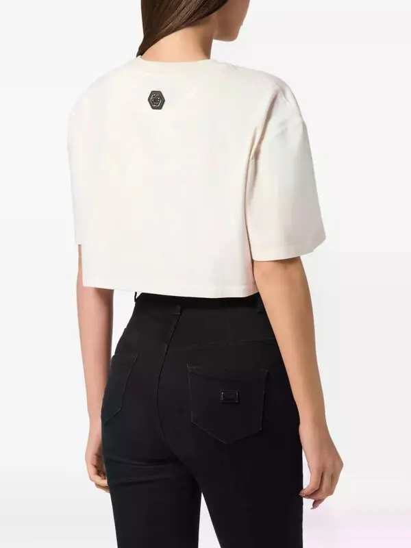 Philipp Plein Crystal Embellished Top