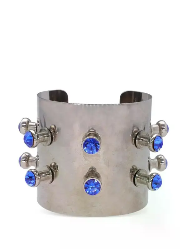 Vintage Studded Cuff Bracelet - Silver