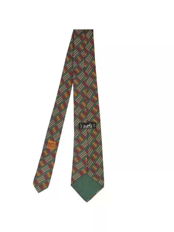 Hermès Printed Tie - Green