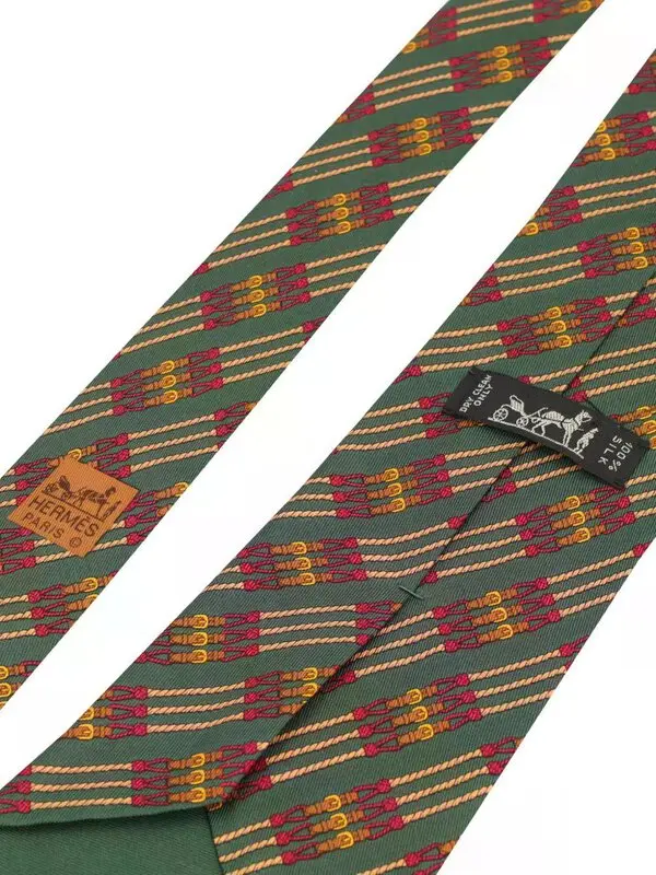 Hermès Printed Tie - Green