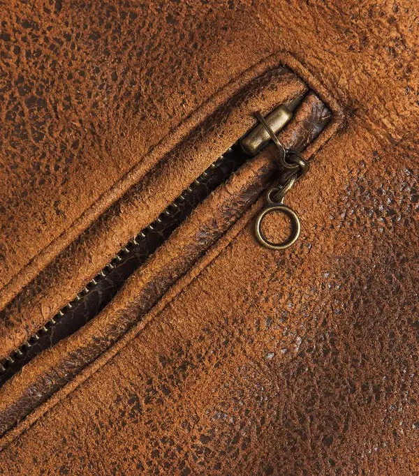 Polo Ralph Lauren Leather Newsboy Jacket