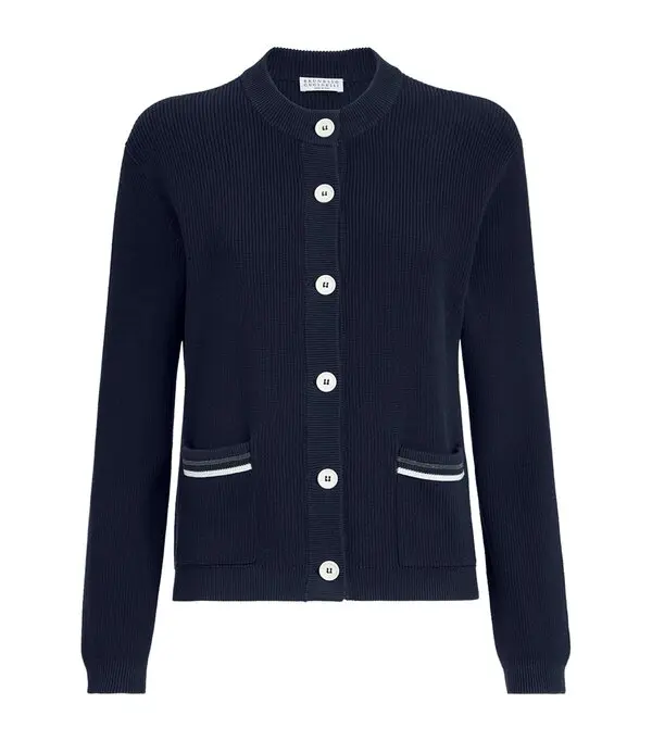 Brunello Cucinelli Cotton Monili-trim Cardigan