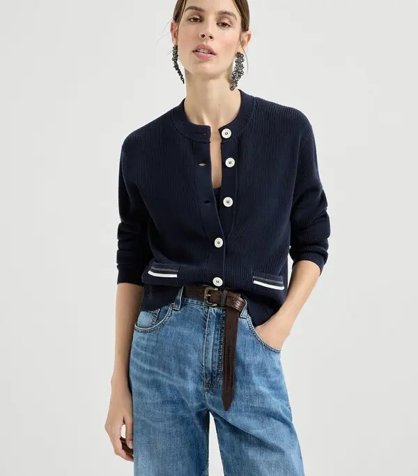Brunello Cucinelli Cotton Monili-trim Cardigan