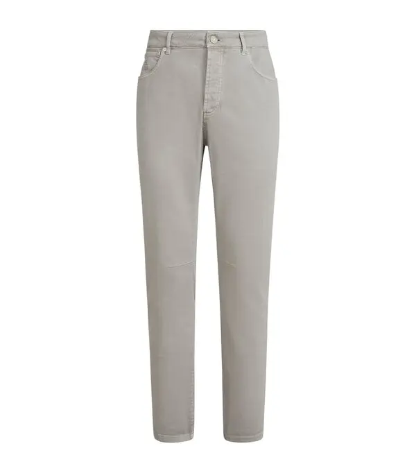 Brunello Cucinelli Garment-dyed Straight Leg Jeans - Brown