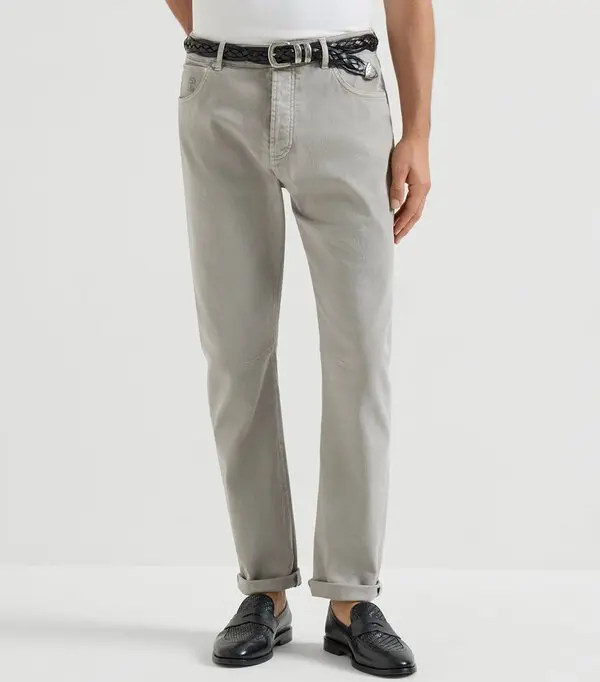 Brunello Cucinelli Garment-dyed Straight Leg Jeans - Brown