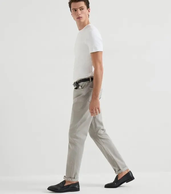 Brunello Cucinelli Garment-dyed Straight Leg Jeans - Brown