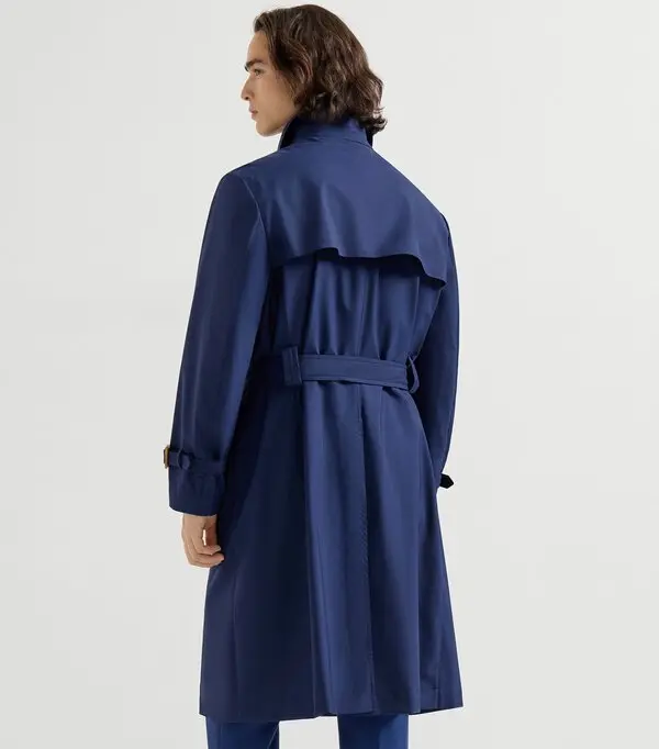 Brunello Cucinelli Wool Fresco Trench Coat