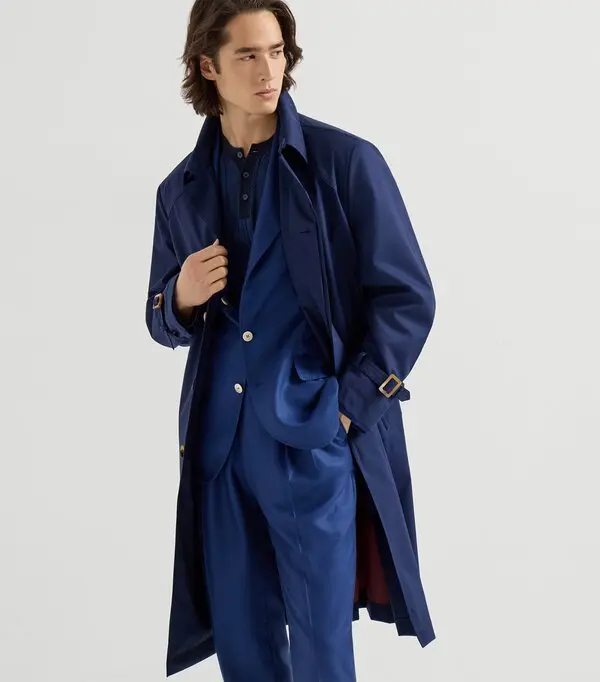 Brunello Cucinelli Wool Fresco Trench Coat