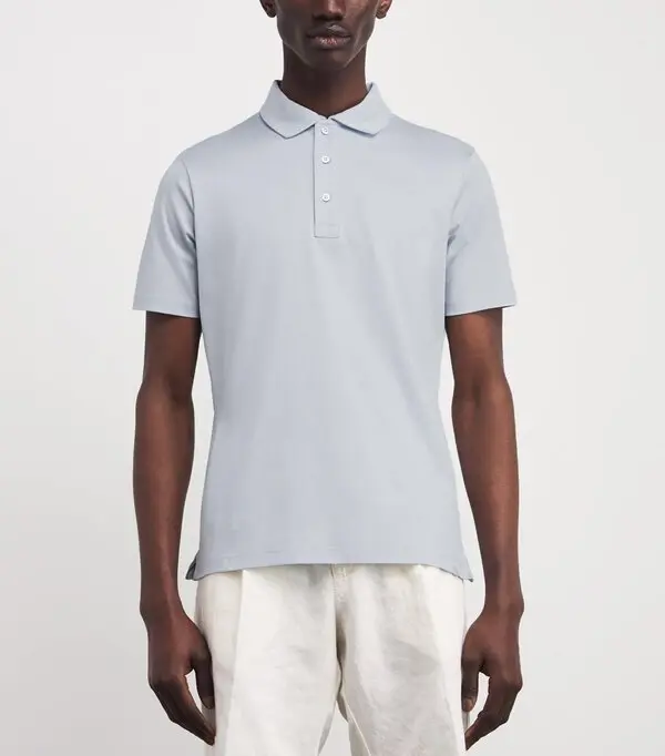 Paul & Shark X Kl Rahul Aqua Touch Cotton Interlock Polo Shirt - Blue