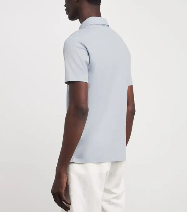 Paul & Shark X Kl Rahul Aqua Touch Cotton Interlock Polo Shirt - Blue