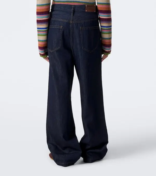 Dries Van Noten Wide-leg Cotton Jeans - Blue